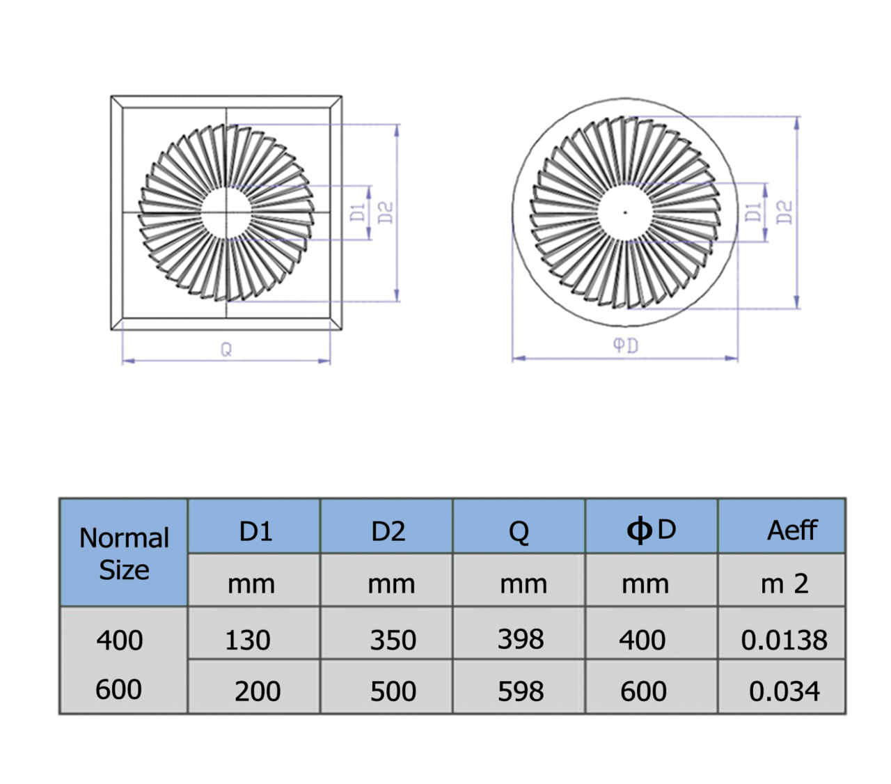 Stamped Swirl Diffuser - Egy Air
